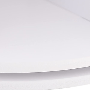 Bacacoo 2 Layers 360° Rotating Bookshelves, Freestanding Storage Shelf, Open Bookcase Nordic Style Bookshelf Organizer Storage Shelves Shelf Capacity 100k Place Books Small Potted Decorations (White)