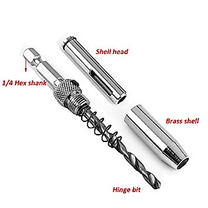 Eyech 4Pcs HSS Door Window Cabinet Self Centering Hinge Drill Bits Set Center Hinge Drill Bit Mill Tool for Opening Hole-5/64 Inch 7/64 Inch 9/64 Inch 11/64 Inch