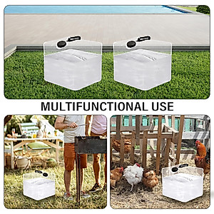 2Pcs Swimming Pool Ladder Weights Bag, 20L Heavy Duty Plastic Pool Weight Sand Bags, Fillable Ladder Anchor Bag for Swimming Pool Steps Entry Systems