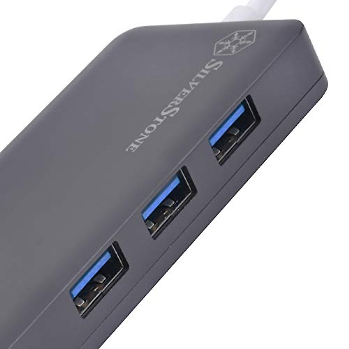Silverstone SST-EP14C - USB 3.1 Type-C Gen1 to HDMI (res. up to 4096 x 2160 @ 30Hz), 3X USB 3.1 Gen 1 Type-A, 1x USB 3.1 Gen 1 Type-C (PD 2.0 Charging), Charcoal