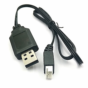 DEVMO 2pcs USB Charger Cable 1A with XH-3P Connector Compatible with Hosim Q903 Q905 Axial SCX10 2S 7.4V LiPo Battery RC Car Rock Crawler FPV Drone Quadcopter