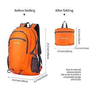 Sharkborough NODLAND Light Weight Packable Backpack Hiking 45L Foldable Water-Resistant Daypack Hydration Rucksack