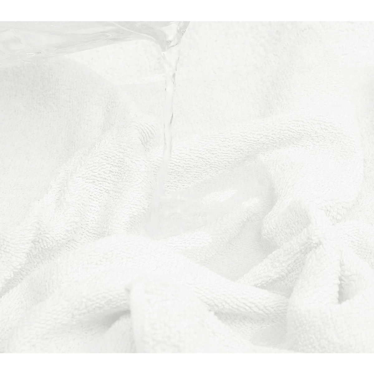 Looperry Small White Bath Towel Set of 6-100% Cotton 23x46 Shower Towels in 450 GSM. Lightweight & Absorbent Quick Dry Towel for Showering, Pet Drying, Spas & Salons. Terry Ringspun White Gym Towels