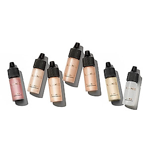 Luminess Air Basic Airbrush Makeup Kit and 9-Piece Silk 4-In-1 Airbrush Foundation Starter System, Warm Coverage - Quick, Easy and Long Lasting Application - Includes Primer, Blush and Glow