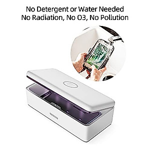 UV Light Sanitizer, Phone Sanitizer UV Box | UV Sterilizer Box for Smartphone | Clinically Proven Kills Germs Viruses & Bacteria UV-C Light Disinfector 2021 New Gift for Family Men