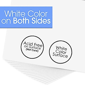 Golden State Art, 8x10 Picture Mat Matte Backerboards for Framing. Pack Contains 50 Backing Boards (White, 50 Pack)