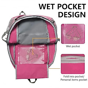 Goloni Ultra Lightweight Packable Backpack 40L - Foldable Hiking Backpack Water Resistant Small Foldable Daypack for Travel,Pink