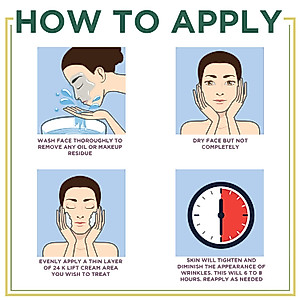 nuorganic 24k Instant Face Lift Cream - Advanced Anti-Aging Moisturizer with Plant Stem Cells for Youthful Glow - Cruelty-Free Wrinkle Cream for All Skin - Vegan Beauty Skincare, 50ml 3-Month Supply