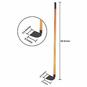 Ashman Garden Hoe (1 Pack)– Sturdy Hand Tiller – Heavy Duty Blade for Digging, Loosening Soil, and Weeding – Rubber Grip Handle for a Strong Hold – Rust Resistant Build.