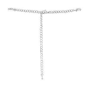 Rosemarie Collections Women's Rhinestone Crystal Teardrop Statement Necklace Drop Earrings Set, 15"+6" Extender (Montana Blue Silver Tone)