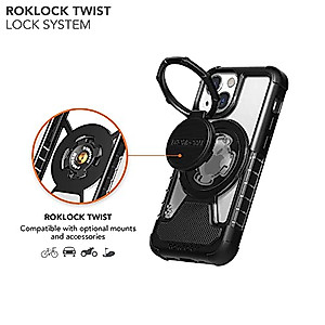 Rokform - iPhone 13 Mini Case, Crystal Series, Dual Magnet Plus MagSafe Compatible, Slim Magnetic Clear Apple Case, iPhone Cover with RokLock Twist Lock, Drop Tested Armor (Clear)