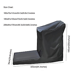 FLR Treadmill Covers Black Dustproof Waterproof Running Machine Protective Cover Lightweight Durable Treadmill Cover for Indoor Or Outdoor Home Treadmill- 64x29x43inches (L)
