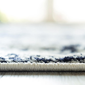 Rugs.com Arlington Collection Rug – 10' x 14' Blue Medium-Pile Rug Perfect for Living Rooms, Large Dining Rooms, Open Floorplans