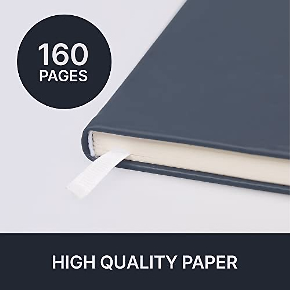 The Scribes | Hardcover Notebook Journal for Writing with Elastic Closure and Bookmark Ribbon | Made with PU Leather | Soft & Sturdy Cover | 100 GSM Recycled Paper | 6’’ x 9’’ Thick Paper Dotted Journal for Men Women Work | 160 Pages | (Blue, Dotted)