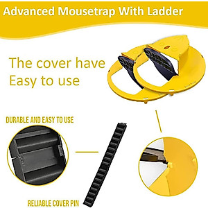 2 Pcs Mouse Trap Bucket, Reusable Humane Mouse Traps for Indoor Outdoor，Automatic Reset Bucket Lid Mouse Trap, 5 Gallon Bucket Compatible - Bucket Lid Mouse Rat Trap