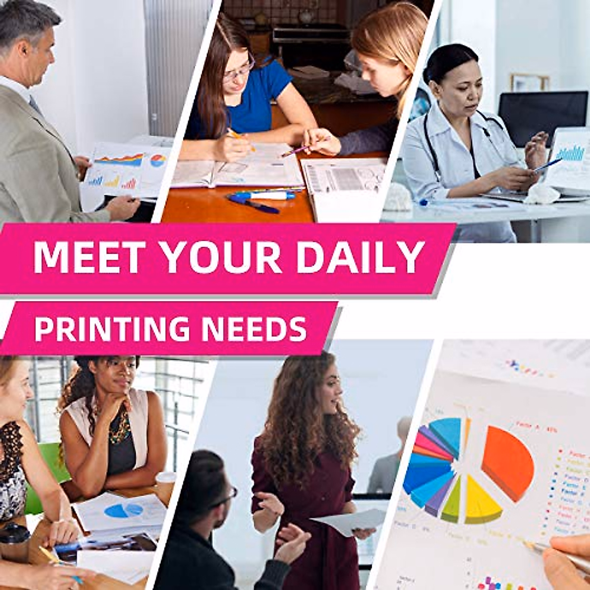 Intactech 6 Pack Compatible Dell Series 31 32 33 34 Ink Cartridges Work for Dell V525w V725w Printer (3 Black, 1 Cyan, 1 Magenta, 1 Yellow)