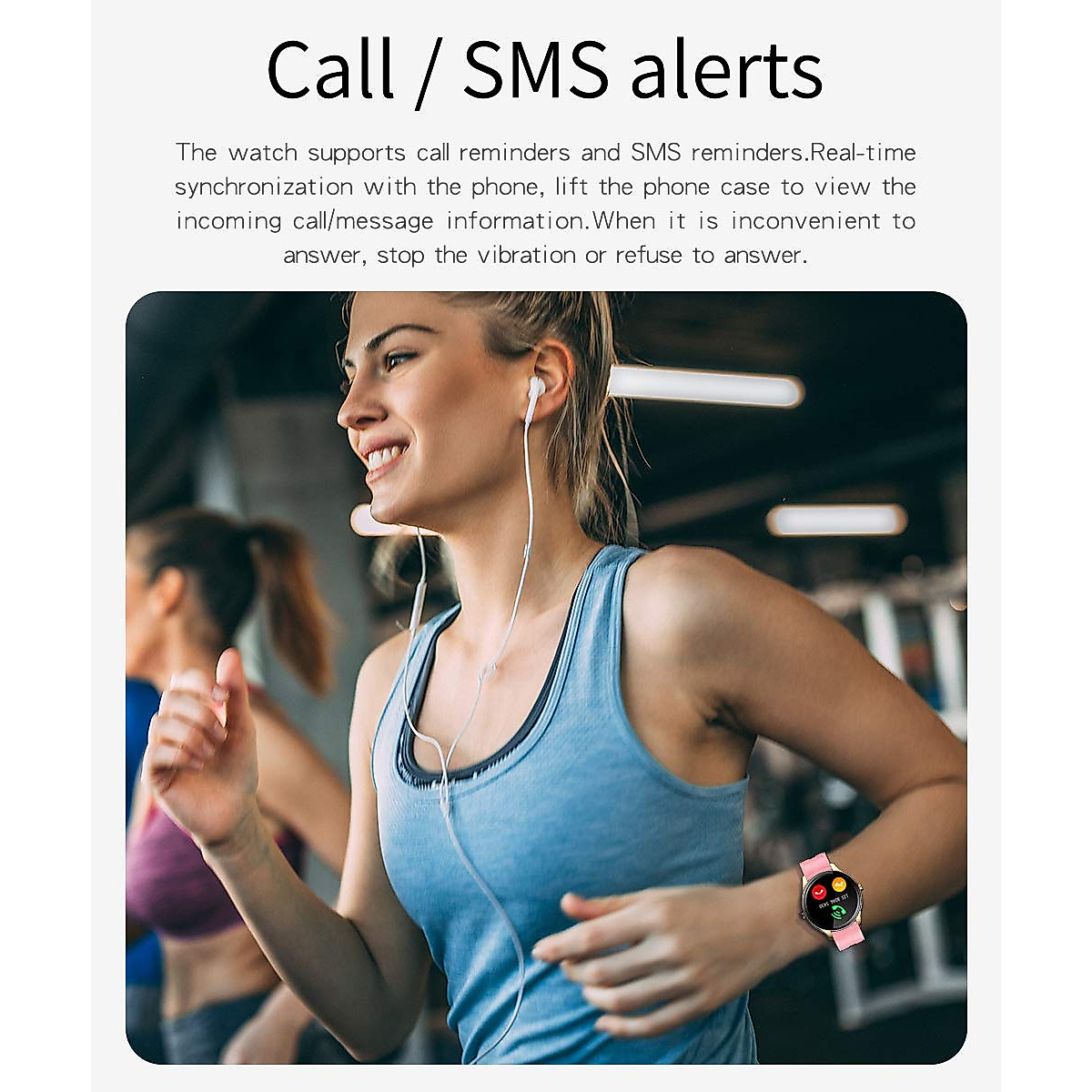 SYSMARTS Fitness Trackers,Health Sports Smart Watch with Heart Rate & Sleep Monitor,Calorie Step Counter,1.3" Touch Screen,IP68 Waterproof Pedometer Activity Trackers for Women Men (Rose Pink)