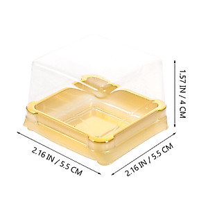 Alipis 50pcs Cheese Crackers Disposable Food Containers Mini Cupcake Boxes Cheese Its Crackers Cake Container Clear Boxes for Favors Muffin Container Moon Cake Boxes Round Sandwich