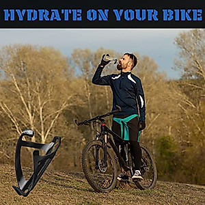 corki Cycles Bike Water Bottle Holder, Right Side Load Bicycle Water Bottle Cage for Road & Mountain Bikes Black 2-Pack