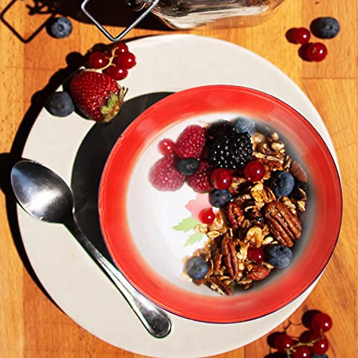 Hemoton 3pcs Vintage Enamel Plate Fruit Plate Enamel Fruit Platter Vintage Salad Plate Enamel Washing Platter Vintage Enamelware Serving Platter (20cm/ 8inch)