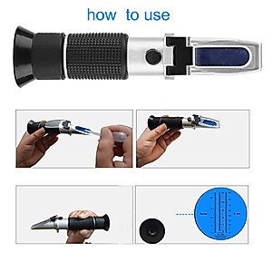 OKJHFD Alcohol Refractometers,Professional Portable Hand Held Grape and Wine Alcohol Refractometers,0-25% Vol 0-40% Brix 0-22 Baume Refractometers