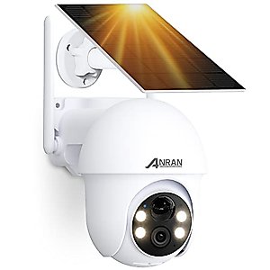 ANRAN Security Camera Wireless Outdoor with 360° View, Solar Outdoor Camera with Smart Siren (Q01-5MP)