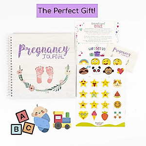 My 9 Month Journey | Pregnancy Journal Memory Book with Stickers | Baby Scrapbook and Photo Album | Pregnancy Must Haves for First Time Moms | Picture and Milestone Books for Toddlers