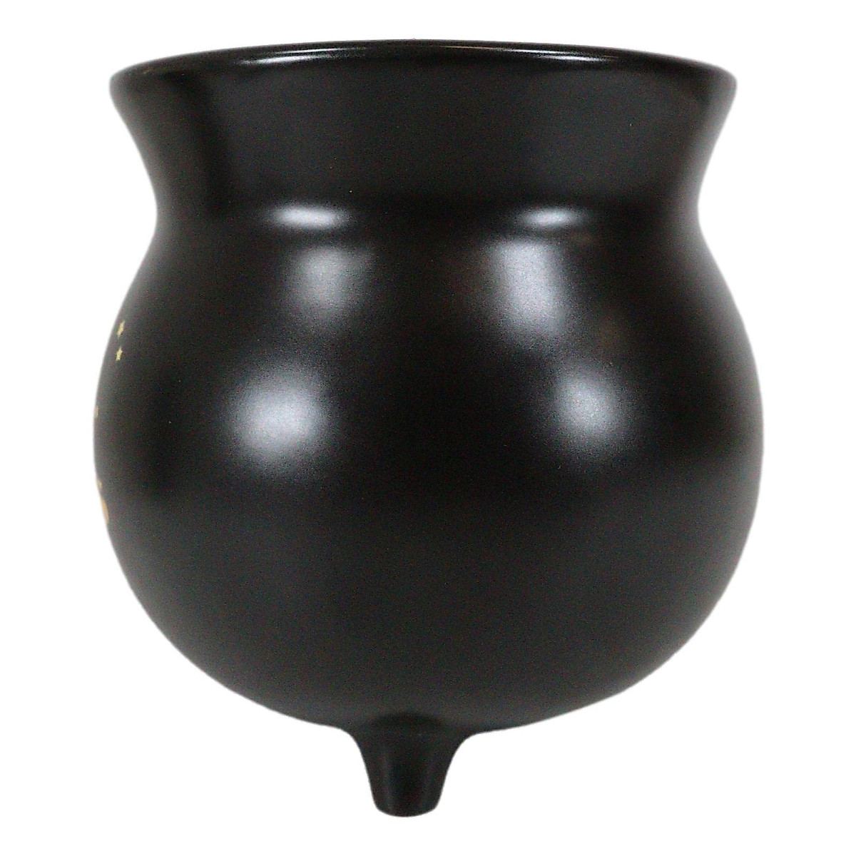 Ebros Wicca Sacred Witch's Potion Reduction Fired Porcelain Black Cauldron Shaped Bowl Or Large Mug 32oz With Handle Hot Cocoa Coffee Tea Cereal Soup Mugs Bowls Occult Witchcraft