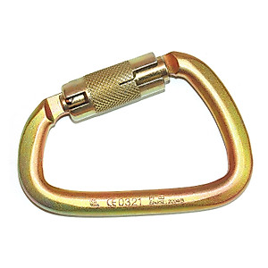 Spidergard S01813-S Steel Carabiner 50kn (11,200 lb) Rated, Twist Auto Lock, ANSI Certified (Qty: 1)
