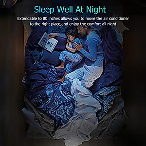 DuraComfort Air Conditioner Hose, Portable AC Exhaust Hose with 5 Inch Diameter 80" Length, Compatible with LG, Delonghi, Honeywell and More, Anti-Clockwise Thread