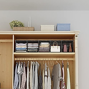 Aeitc Cube Storage Organizer 5-Cube (11.8"x11.8") Narrow Cabinet Closet Storage Shelves Plastic Storage Shelving for Bedroom, Living Room, Office, Black with Doors