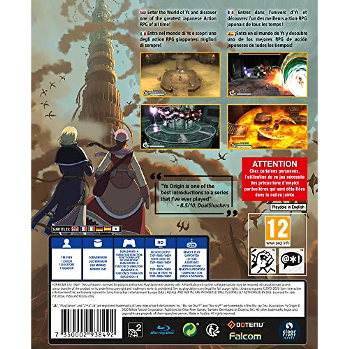 Ys Origin (Playstation 4)