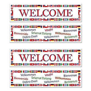 Beistle , 4 Piece International Welcome Banners, 15'' x 5'