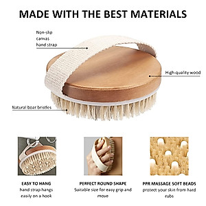 SetSail Dry Brushing Body Brush, Natural Nylon Bristles, Exfoliating, Cellulite Reduction, Lymphatic Drainage, Improve Circulation