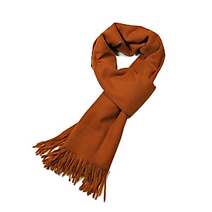 Shanlin Large Size Unisex Imitation Cashmere Winter Scarves for Men and Women (Caramel)