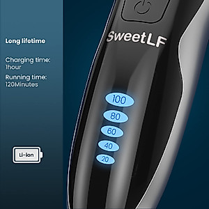 SweetLF Waterproof IPX7 Electric Shaver, Wet & Dry Rotary Shavers for Men, 3D Rechargeable Electric Razor with Pop-up Trimmer