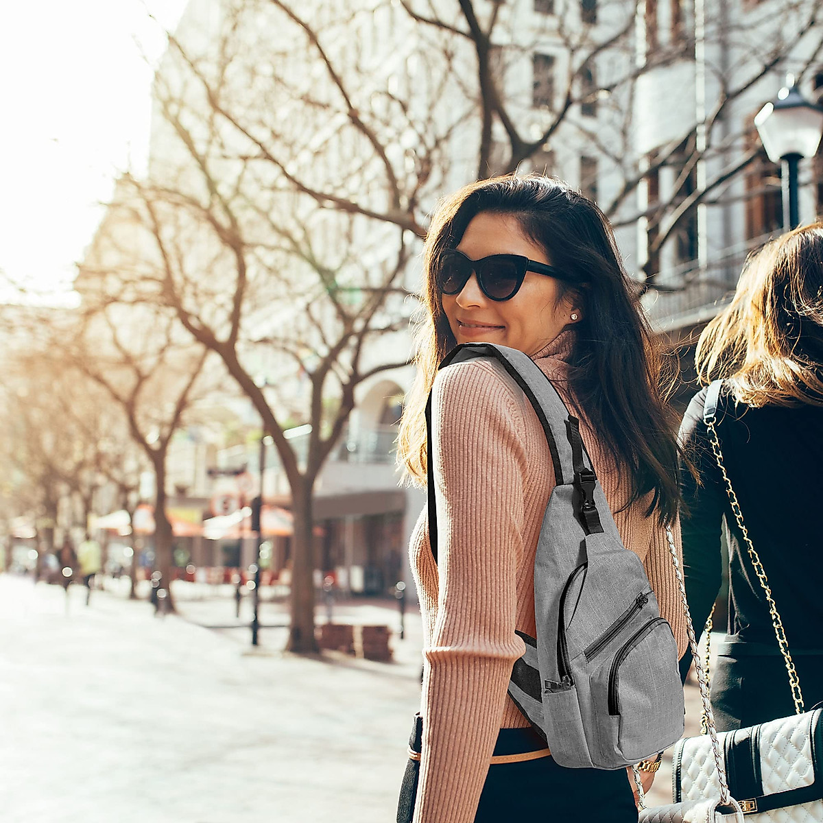 Nupouch Women's Anti-Theft Daypack, Tan, Large
