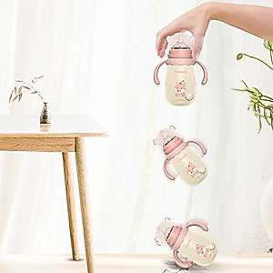 POTATO Baby Bottles PPSU Baby Feeding Bottle 10 oz Anti-Colic Bottles with Silicone Nipples Breastfeeding Bottles for Babies & Toddlers - Pink