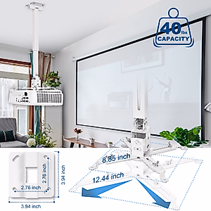 DAWASAPAT Adjustable Projector Ceiling/Wall Mount - Universal Bracket for Projector Mounting