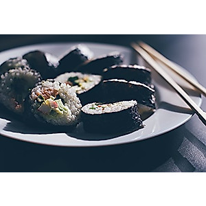 BambooMN 6x Green Bamboo Sushi Rolling Mat Set, Bulk Sushi Roller Mats 9.5", All Natural Bamboo