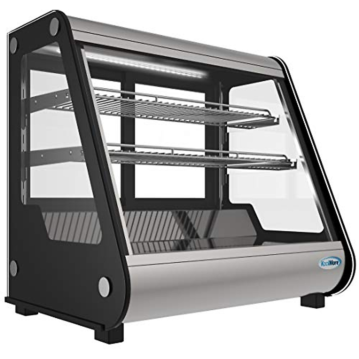 KoolMore - CDC-4C-BK 27" Commercial Countertop Refrigerator Display Case Merchandiser with LED Lighting - 4.6 cu. ft, Black and Stainless Steel (858154008300)