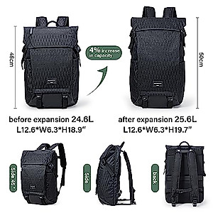 Hanke multifunctional carry on travel backpack Fits 15.6 inch latpot，Lightweight hiking backpack for women & men，Waterproof Friendly Durable Rucksack Weekender Bag Daypack.(Graphite Black)