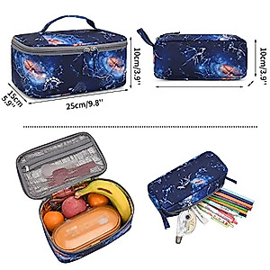 Roptat Backpack for Boys,Boys School backpack with Lunch Box Set Lightweight Kids Backpack for Boys Toddler Kindergarten Preschool Elementary with Lunch Box and Pencil Box