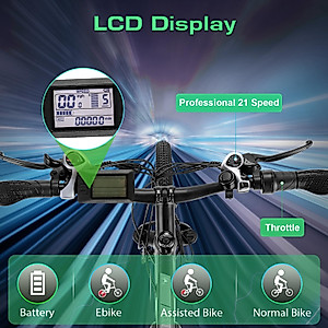 Vivi Electric Bike, 27.5" Electric Bike for Adults, Peak 750W Ebike 22MPH Electric Mountain Bike with 48V 499.2WH Battery, Up to 50 Miles, 21 Speed Adult Electric Bicycles, UL 2849 Certified