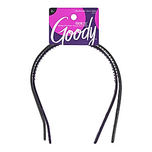 Goody Ouchless Flex Thin Pressure-Free Headband , Assorted Colors - Soft and Strong for a Comfortable Fit - for All Hair Types - Pain-Free Hair Accessories for Women and Girls 2 Count (Pack of 1)