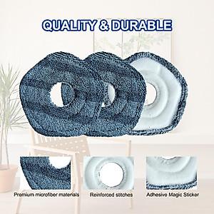 Replacement Washable Mopping Cloth Mop Pads Compatible with Eufy X10 Pro Omni and Eufy X9 Pro Robot Vacuums Cleaner Mops Accessory，9-Pack Reusable Mop Pads