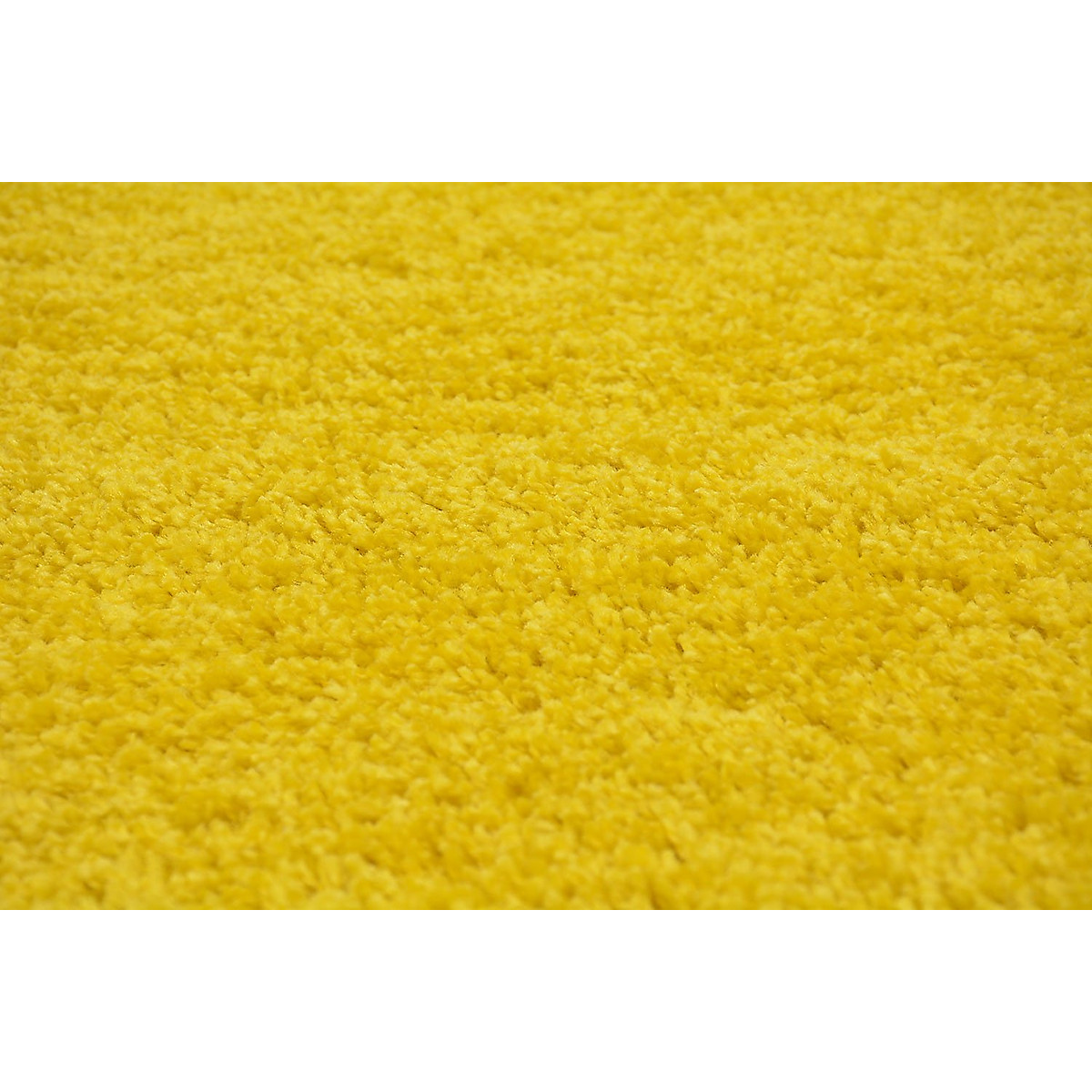 SOHO Shaggy Collection Solid Color Shag Area Rug Rugs 7 Color Options (Yellow, 8 x 10)