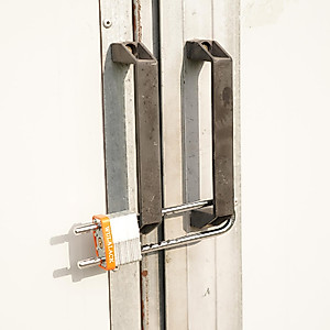 Padlock with Key, WULALACK 2 inch Wide Laminated Steel Keyed Padlock with Adjustable Shackle, Long Shackle Pad Lock with 2 Keys