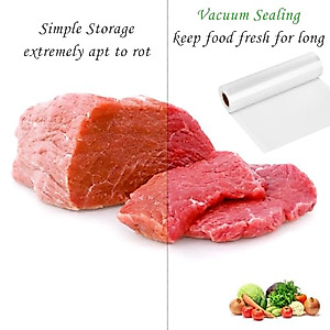 2 Pack 11" × 50' Vacuum Sealer Bag Rolls, Airproof Seal Bags for Food Storage, Meal Prep and Sous Vide, BPA-Free Thickened Sealer Bag Rolls