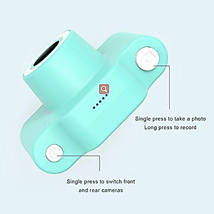 ROMACK Mini Camera, Dual-Camera Kids Camera 24 Million High‑Definition with Photo Stickers for Travel for Children's Toys Gifts